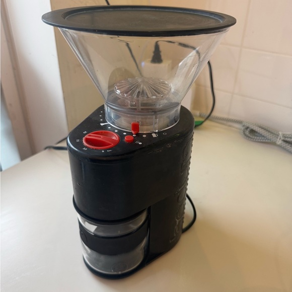 Bodum | Kitchen | Bodum Black Coffee Grinder With Red Dial | Poshmark